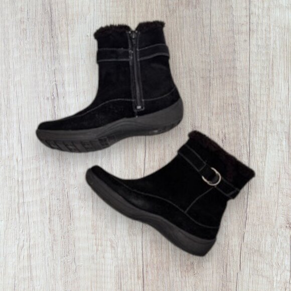 Naturalizer | Shoes | Naturalizer Black Gray Suede Valour Zip Side ...